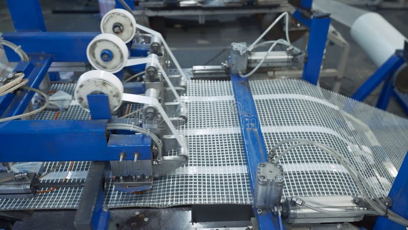 Automated Polymer Mesh Machine. Creative. Machines Laying Heating Wires ...