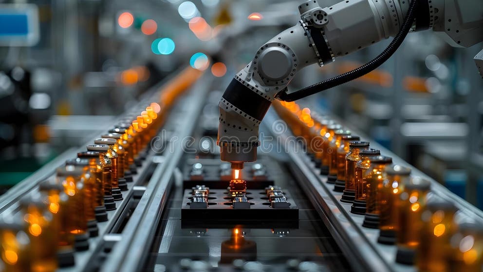 Automated Precision: AI-Powered Robotic Assembly Line. Concept Robotics ...