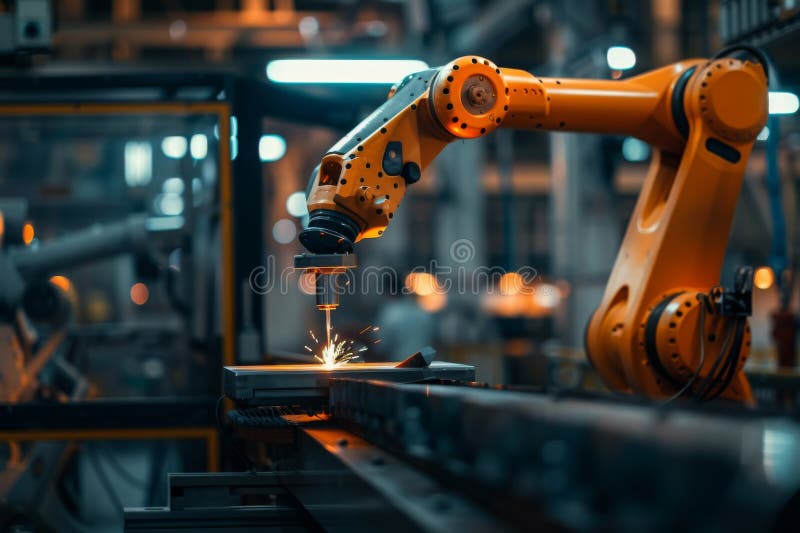 Automated Precision: a Robot Crafts Metal in an Advanced Industrial ...