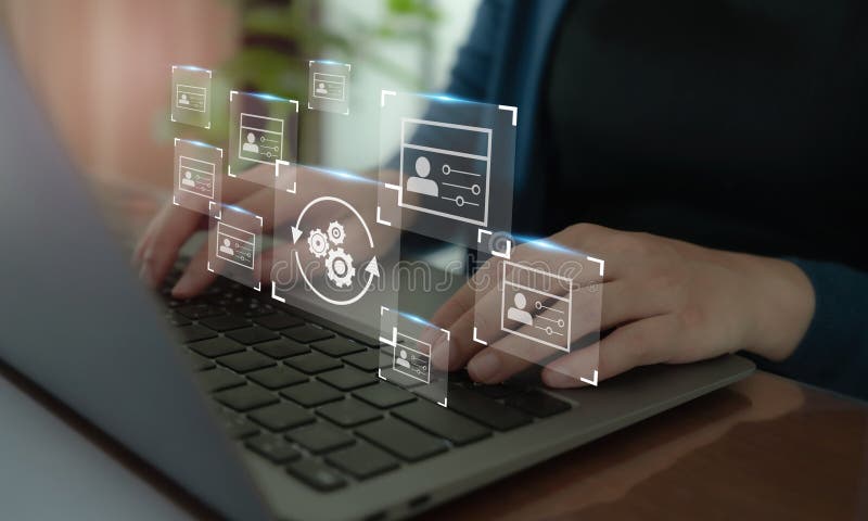 Automated Process and Data Driven Analytics Concept. Using Robot, Ai ...