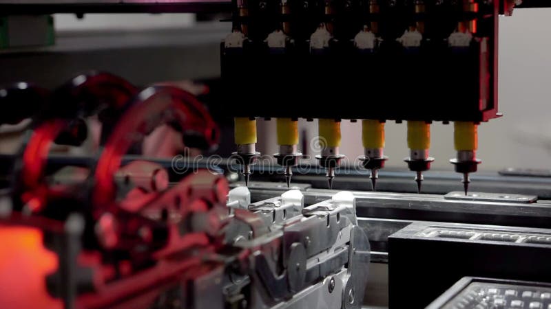 Automated Process for the Production of Electronic Microcircuits. Stock ...