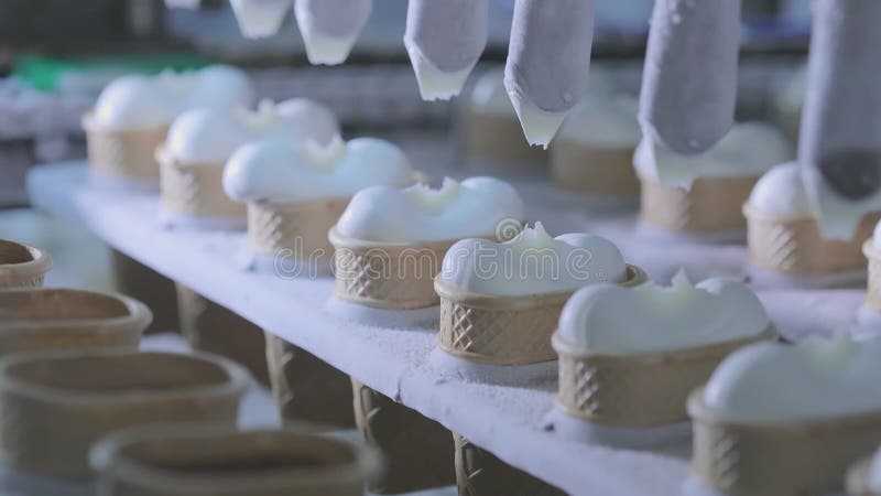 Automated Production of Ice Cream. Automated Ice Cream Production Line ...