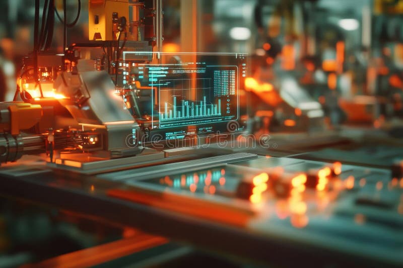 Automated Production Line with Advanced Monitoring System Stock ...