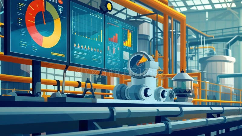 Automated Production Line Conveyor Belt Showing Digitalization In