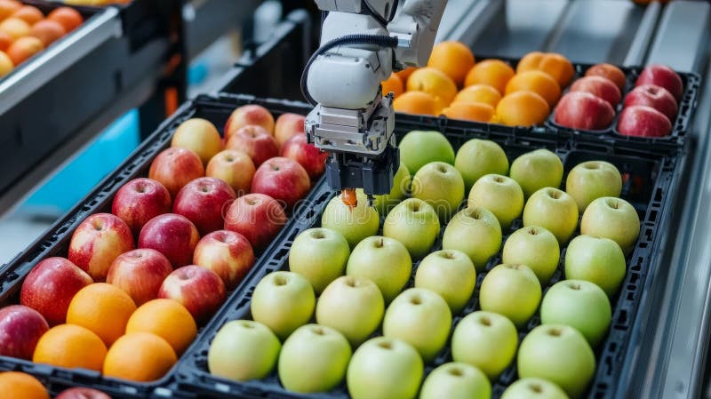 Automated Production Line Machinery is Utilized for the Sorting of ...