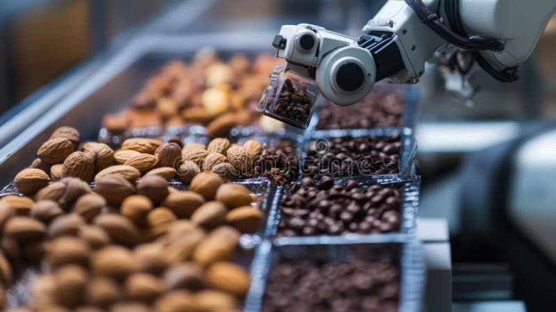 Robotic Arm Harvesting Green Crops in a Lush Field Stock Photo - Image ...
