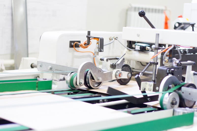 Automated Production of Paper Products. Automatic Process Stock Photo ...