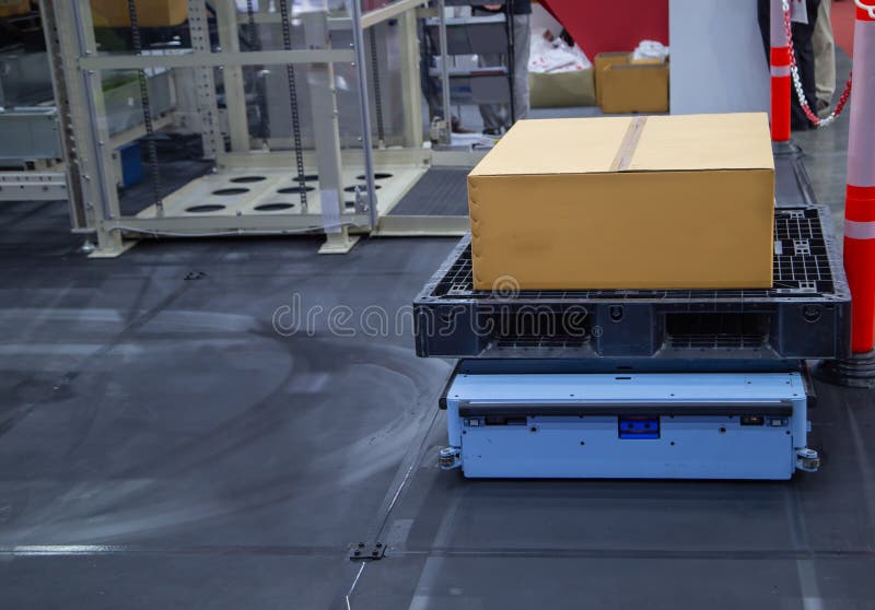 Automated Guided Vehicle AGV Stock Image - Image of smart, product ...