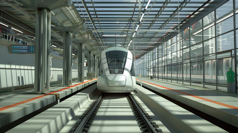 Automated Rail Systems Transport Station Stock Illustration ...