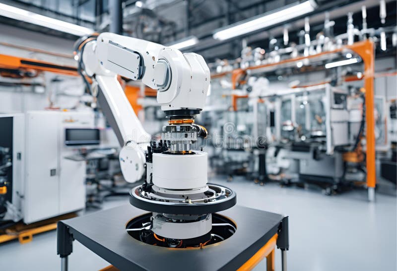 Automated Robot Arm in Factory Sorting and Assembling Products Efficiently.AI Generated Stock ...