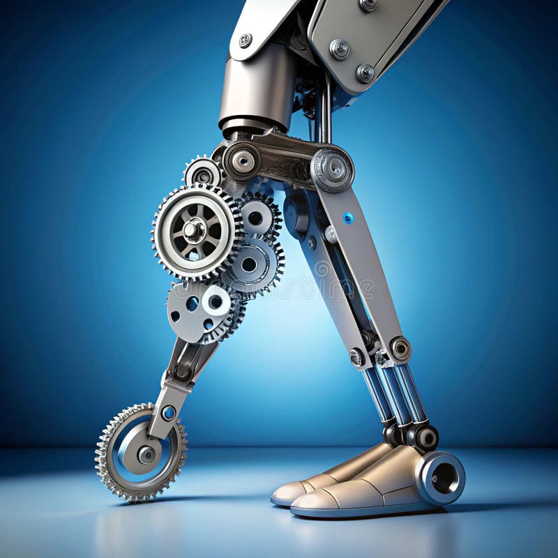 Automated Robot Leg: Precision and Mechanics in Motion Stock ...