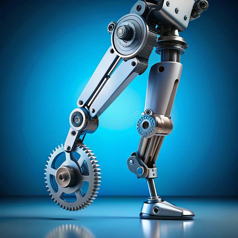 Automated Robot Leg: Precision and Mechanics in Motion Stock ...