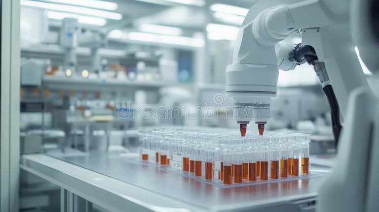 Automated Robotic Arm Conducting Experiments on Samples in a Modern ...