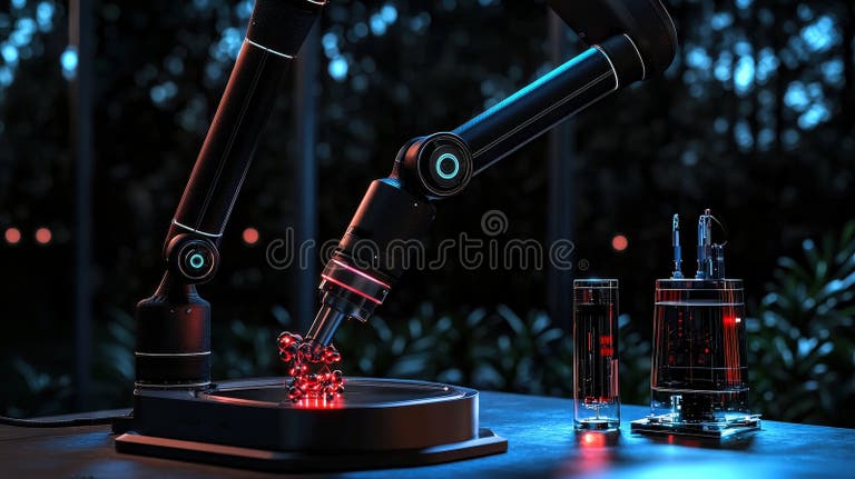 Automated Robotic Arm Creates Colorful Structures Laboratory Science ...