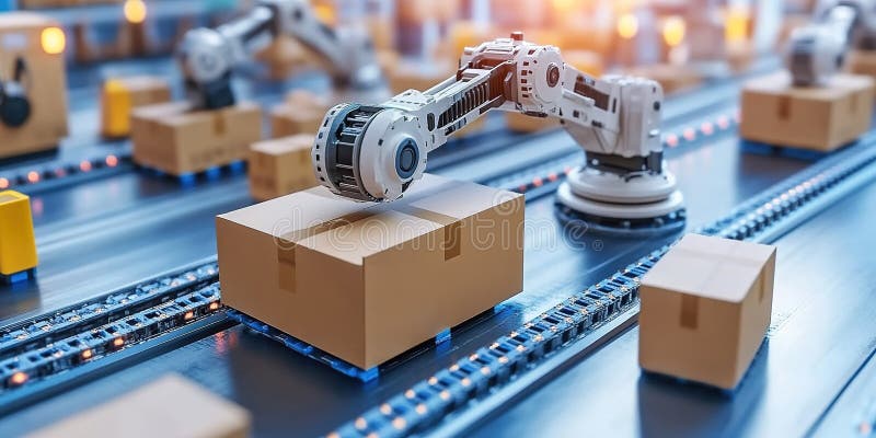 115 Automated Robotic Arm Sorting Packages Stock Photos - Free ...