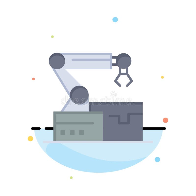 Automated, Robotic, Arm, Technology Abstract Flat Color Icon Template ...