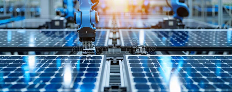 Automated Robotic Arms Assembling Solar Panels in a High-tech ...