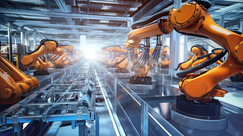 Automated Robotic Arms Managing Packages on a Conveyor Belt in a ... Automated Robotic Arms Managing Packages on a Conveyor Belt in a ...