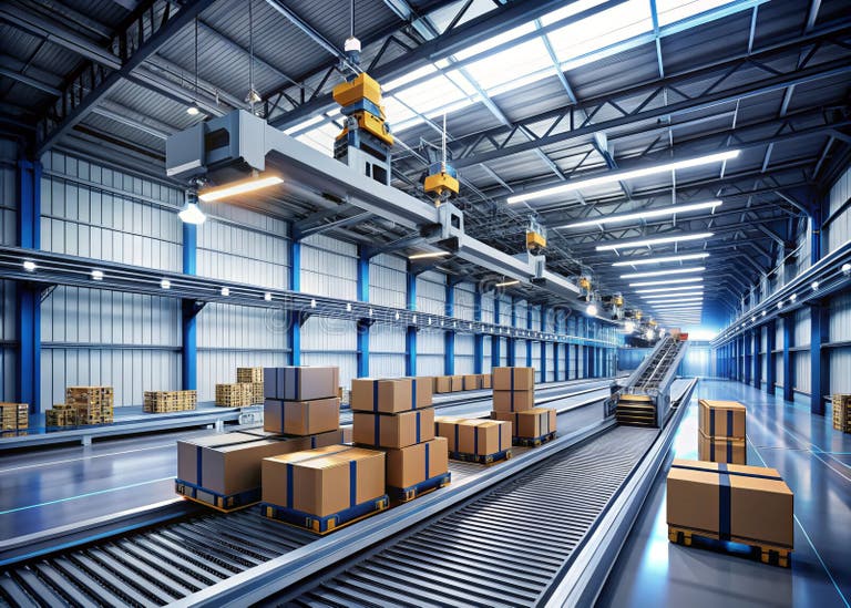 Automated Robotic Conveyor System for Efficient Warehouse Package ...