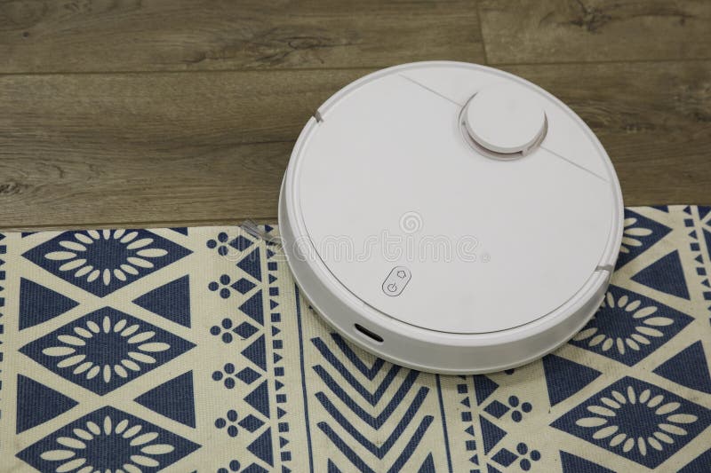 Automated Robotic Vacuum Cleaner on the Floor of a Residential Space ...