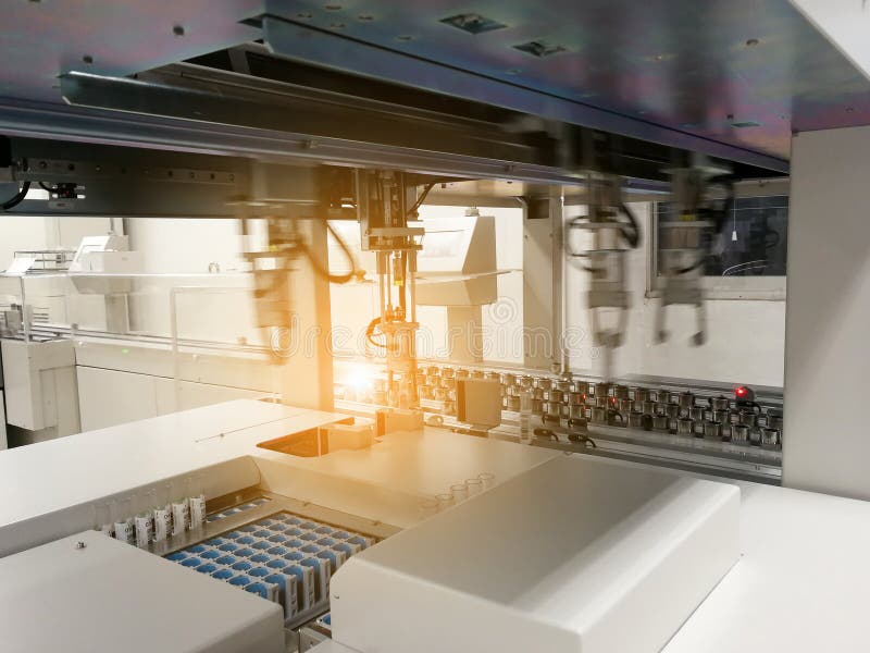 Automated Robots in the Medical Lab Stock Photo - Image of hospital ...