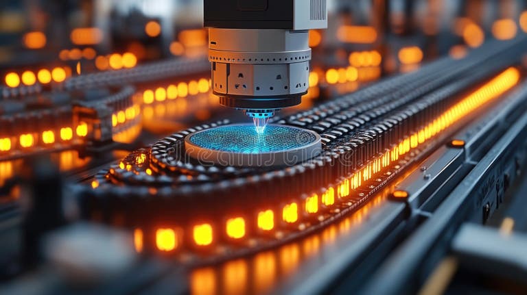 Automated Semiconductor Manufacturing Process with Precision Machinery ...