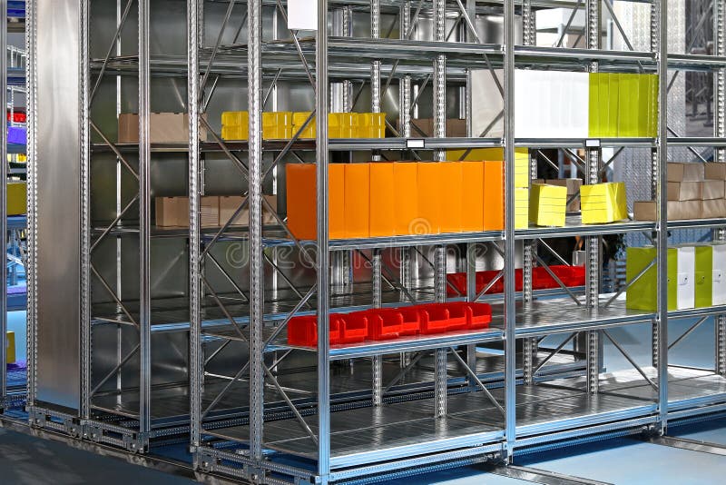 Automated Shelving Warehouse Stock Photo - Image of shelf, power: 36962162