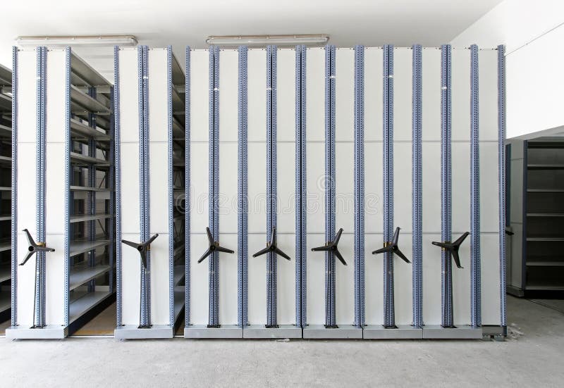 Automated shelving systems stock photo. Image of compartment - 22790724