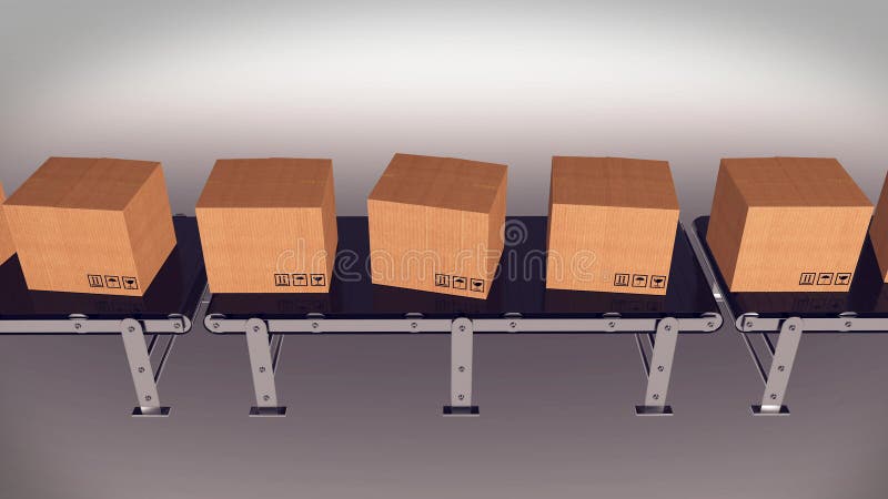 Automated Shipment in a Warehouse. Stock Illustration - Illustration of ...