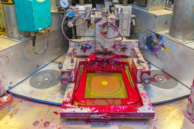 CD Printing Machine stock image. Image of industrial - 263362335