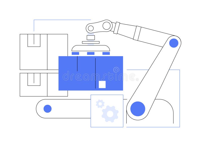 Automated Sortation Systems Abstract Concept Vector Illustration. Stock ...