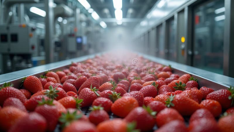 Automated Sorting and Packaging of Fresh Strawberries in a Gleaming ...