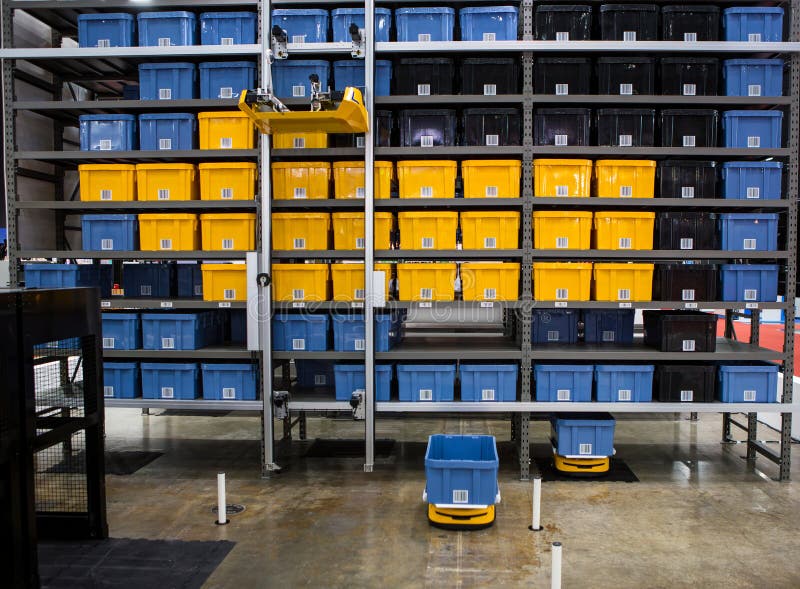 Automated Storage and Retrieval System Stock Image - Image of store ...