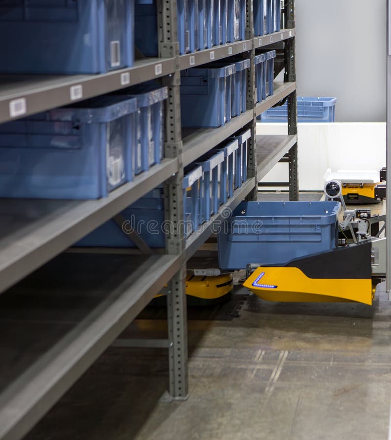 Automated Storage and Retrieval System Stock Image - Image of factory ...
