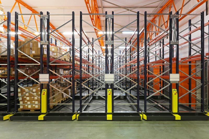 Automated storage robot stock image. Image of storage - 34142419