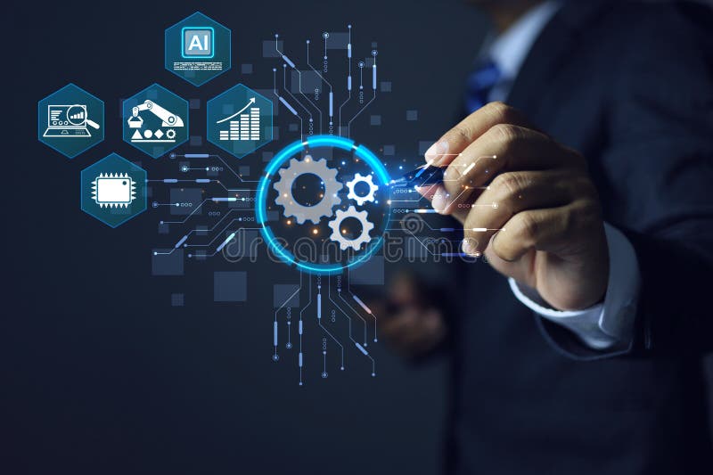 Automated system stock photo. Image of gear, electronics - 294029038