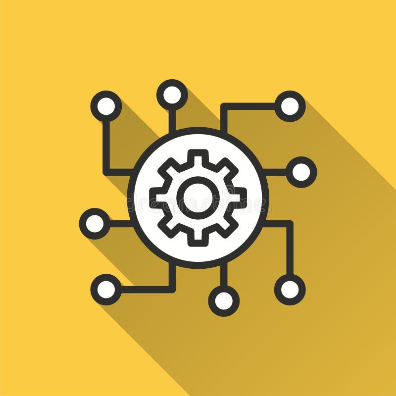 Automated System Icon for Graphic and Web Design Stock Illustration ...