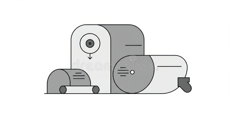 Automated System Process stock illustration. Illustration of automation ...