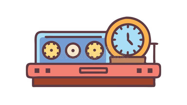 Automated System Timer Icon, Industrial Control Clock, Precision ...