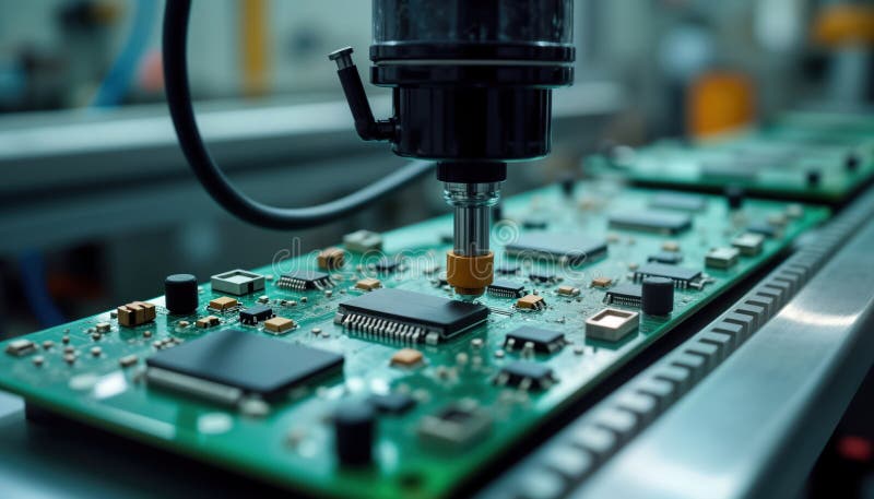 Automated Tech Line Installs Components on Printed Circuit Boards ...