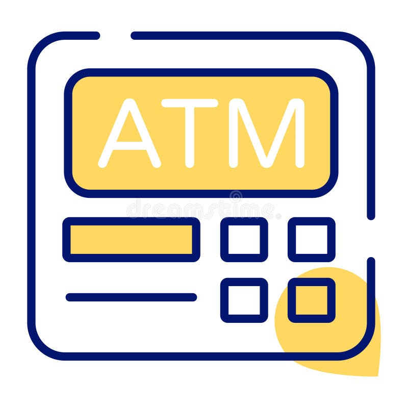 Automated Teller Machine Icon, Modern Vector of Cash Dispenser Stock ...