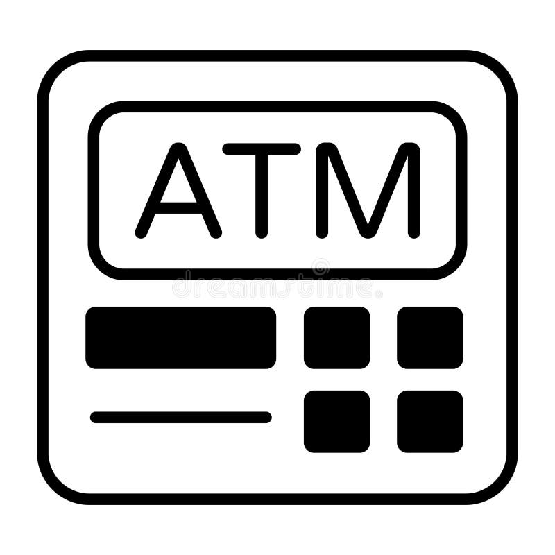 Automated Teller Machine Icon, Modern Vector of Cash Dispenser Stock ...