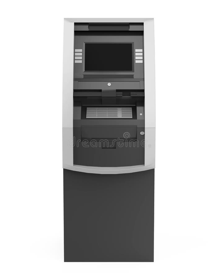 Automated Teller Machine Isolated Stock Illustration - Illustration of ...