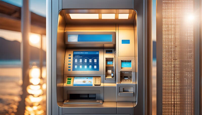 ATM Automated Teller Machines Stock Illustration - Illustration of ...