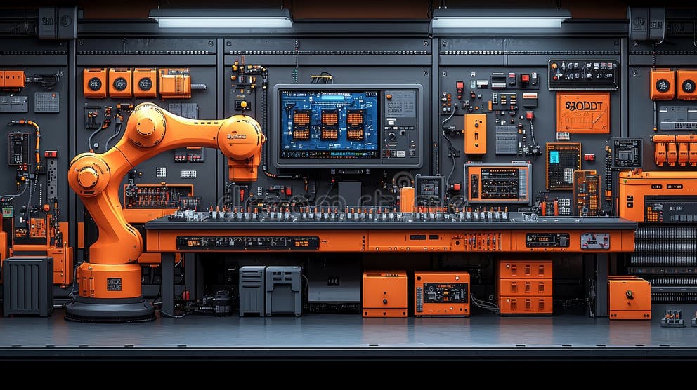 Automated Testing and Diagnostics Workspace Stock Illustration ...