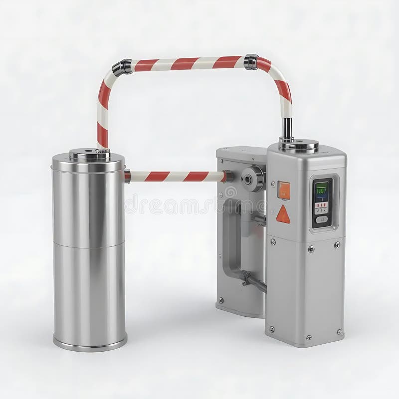 Automated Turnstile Gate with Striped Arm for Access Control System ...
