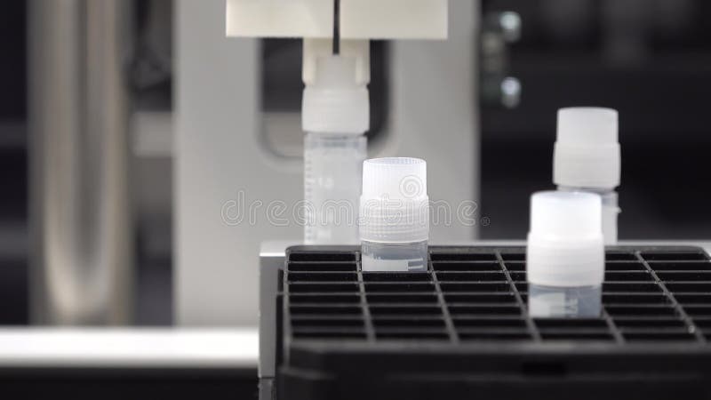 Automated Virus and DNA Testing Machine in Laboratory Stock Video ...