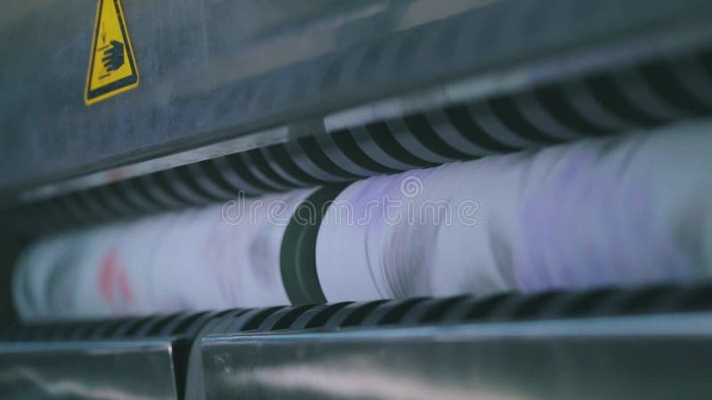 Automated Wallpaper Production Line. Wallpaper Production Process in a ...