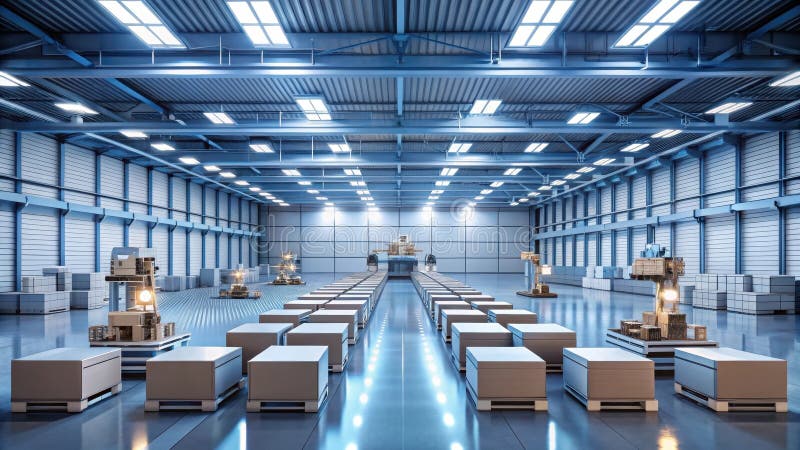 Automated Warehouse Efficient Logistics and Precision Product Handling in a Modern Distribution ...