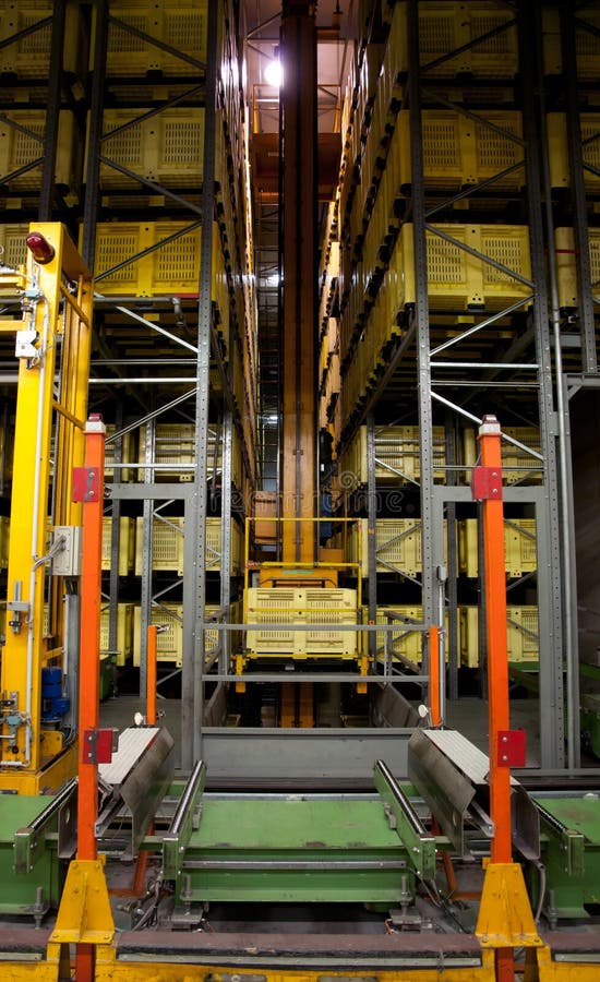 Automated warehouse stock image. Image of inside, control - 78236865
